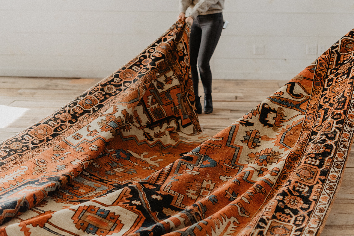 Curating handwoven, antique rugs from markets across the globe ...